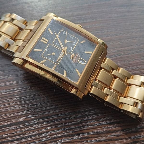 Orient Tank Galant Watch Automatic Japan Day Date Blac ETAC - A0 CS ...