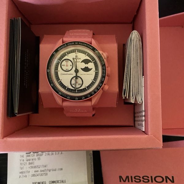 Swatch X Omega Mission To The Pink Moonphase ( Alle Fasi Lunari Rosa ...