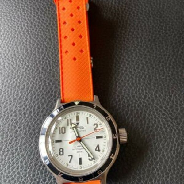 New Vostok Amphibia 420 case. Rare white dial. | WatchCharts