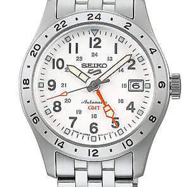 SEIKO 5 SPORTS SBSC009 JDM FIELD GMT WHITE DIAL MEN'S WATCH ...