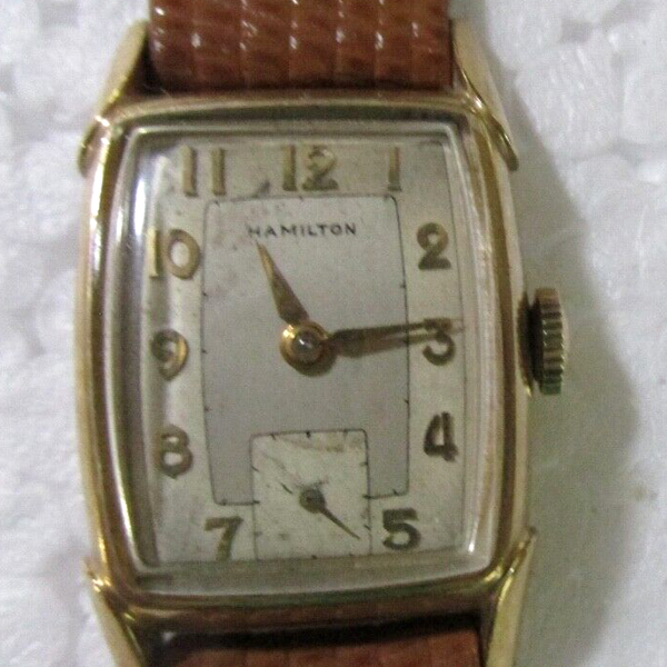 Vintage HAMILTON 980 Jeffrey 17 Jewel 10K Gold Filled RUNNING ...