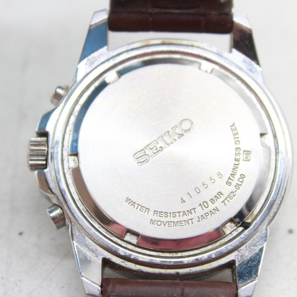 T Gents Vintage Seiko Chronograph 100m Alarm 7T62-0LD0 Quartz Wristwatch Working | WatchCharts ...