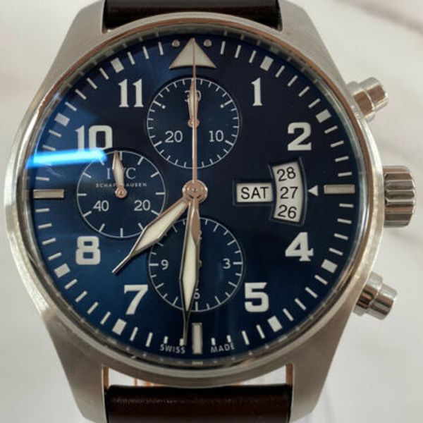 Iwc Le Petit Prince Blue Dial Iw377706 Original Edition 43mm Pilot ...