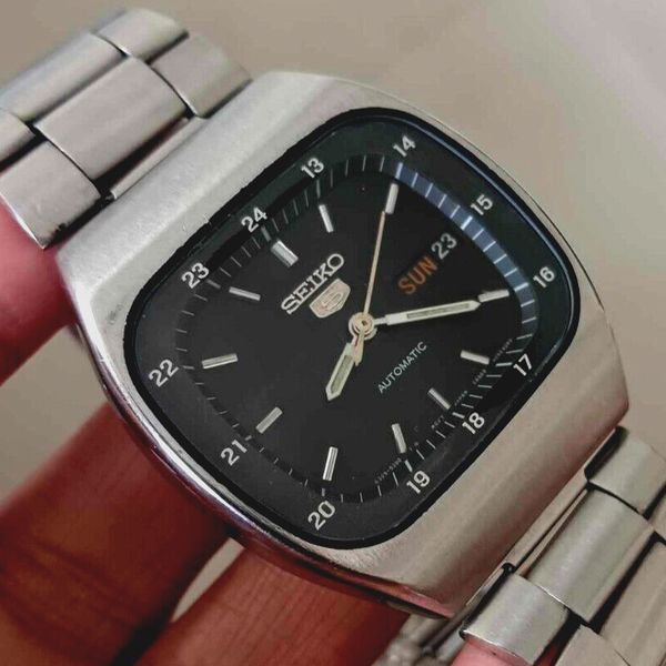 Vintage Seiko 5 Square shape automatic 17 jewels vintage 6309 Black ...