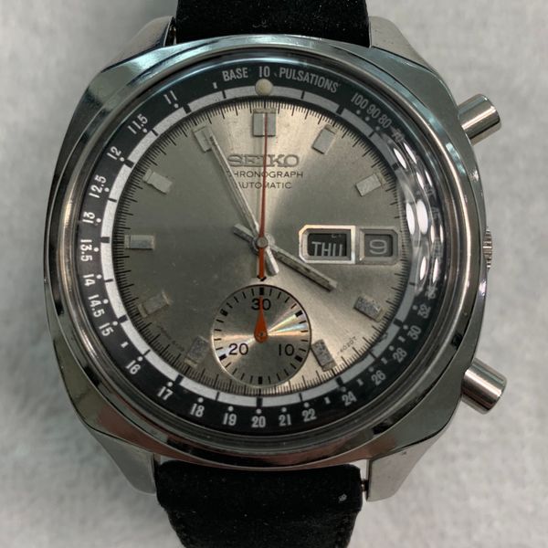 FOR SALE: VINTAGE SEIKO 6139-6020 "DOCTOR'S CHRONOGRAPH" WATCH WITH COLAREB LEATHER STRAP ...