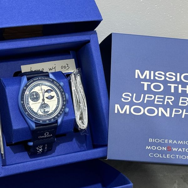 Swatch #Moons watch MISSION TO THE SUPER BLUE MOON PHASE | WatchCharts ...
