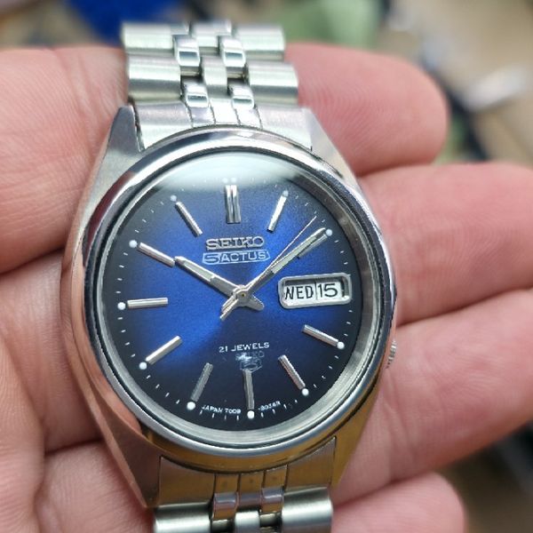 Vintage Original Seiko 5 Actus Automatic 7009A With Stunning Blue Dial ...