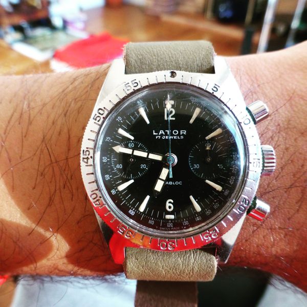 RARE Vintage Lator Chrono Dive watch for sale! | WatchCharts Marketplace