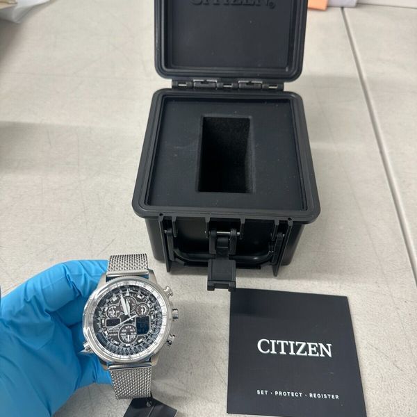 Citizen Navihawk Promaster AT Eco-Drive JY8030-83E Silver Steel Watch ...