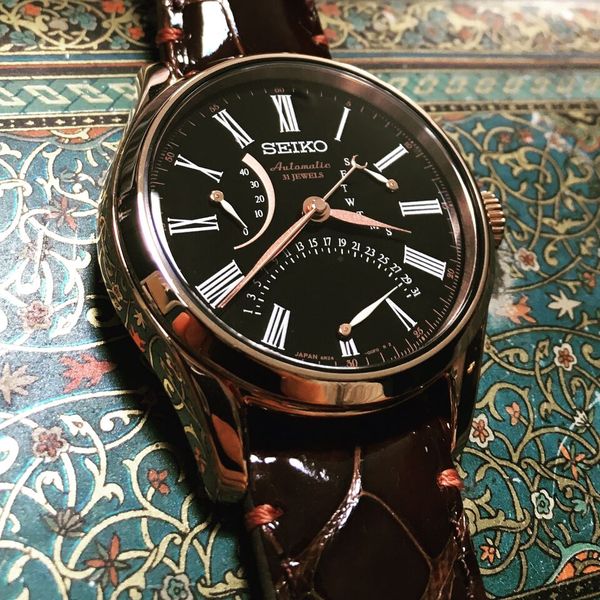 Seiko Presage SARD012 Retrograde/Power Reserve - Urushi Black Lacquer ...