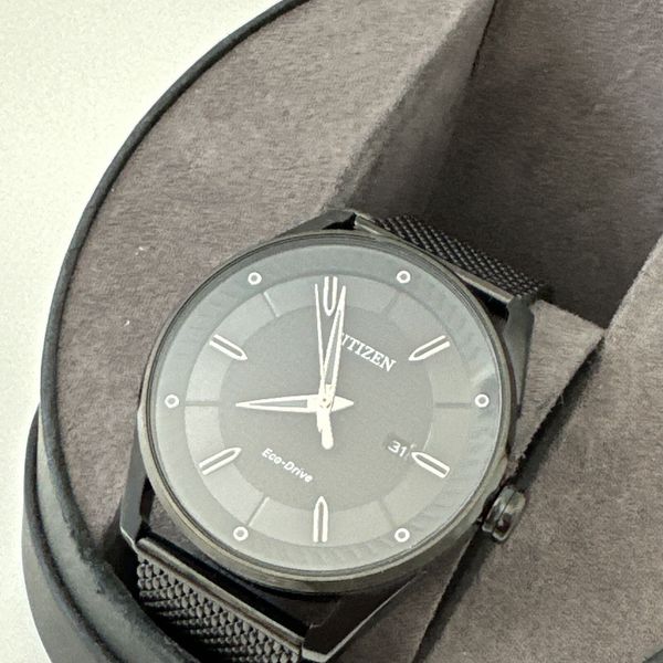 Citizen Eco-Drive CTO Men's Black Dial Milanese Bracelet 42mm Watch ...