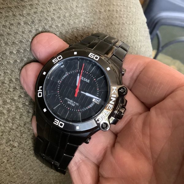Pulsar by Seiko mens kinetic watch diver needs capacitor and has small ...