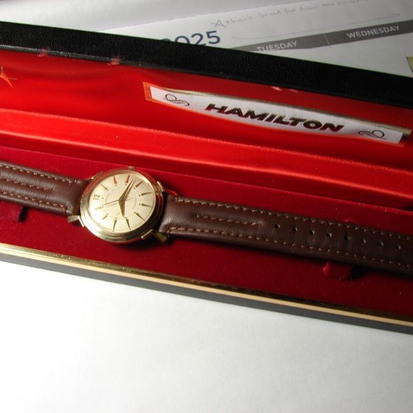 Hamilton Van Horn Electice 505 in a felt lined Hamilton box gold filled ...