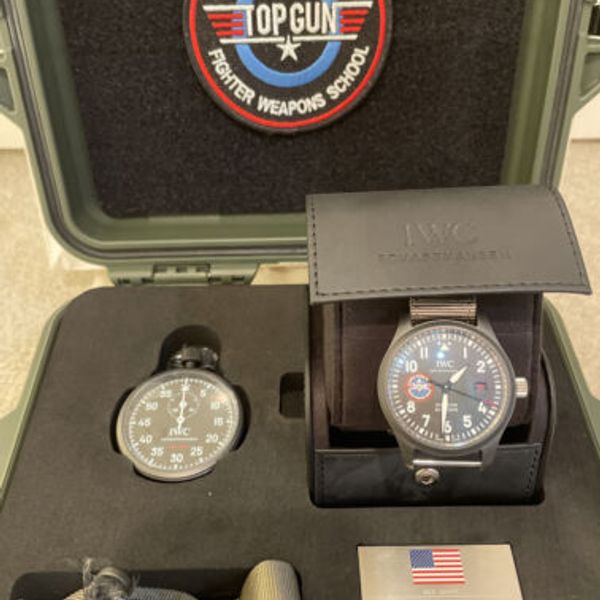 IWC Top Gun Maverick SFTI MARK XVIII mens watch IW324711 w/Stopwatch ...