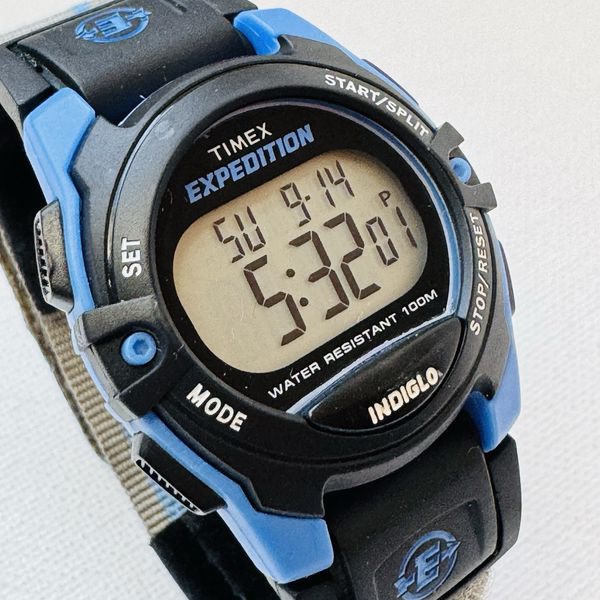 Timex Expedition Fast Wrap Women's Kids Black Blue Gray Digital Watch ...