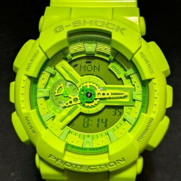 Casio G-Shock GA-110B-3 Hyper Colors Green X Large Kermit | WatchCharts ...