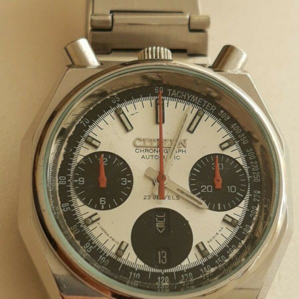 Rare Vintage Citizen Bullhead Chronograph Automatic Octagonal Men's ...