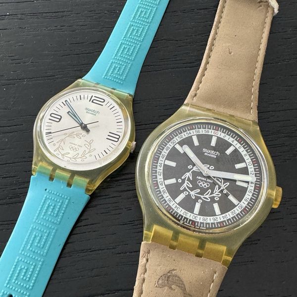 2 x Swatch Watch / Kalimera GK391 + SUDK107 Olympic Special Athens 2004 ...