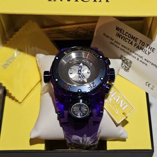INVICTA BOLT ZEUS MAGNUM SHUTTER CHRONOGRAPH PURPLE ANATOMIC Watch NEW ...