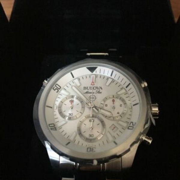 bulova men's marine star chronograph watch 96B255 | WatchCharts