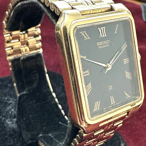 Vintage 1993 Seiko Men's El Dorado Watch V701-5J00 Gold Tone Black Dial Running | WatchCharts ...