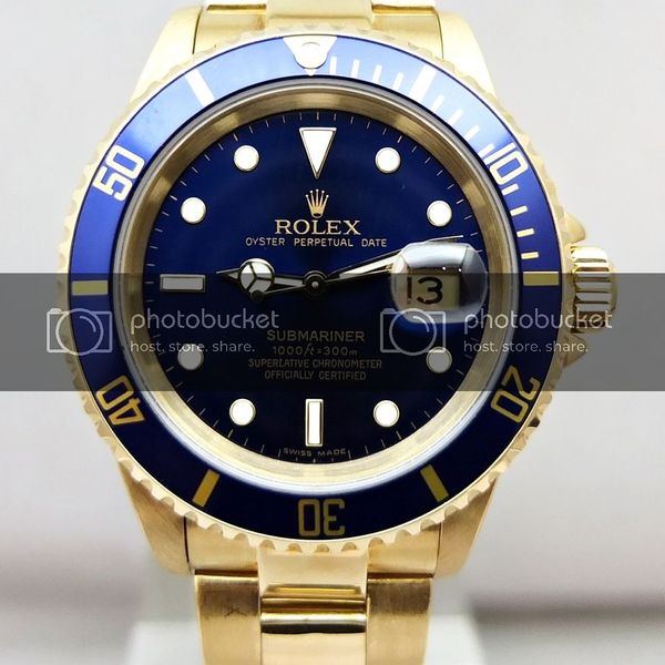 FS : Rolex 16618 Submariner 18k YG with bracelet | WatchCharts Marketplace