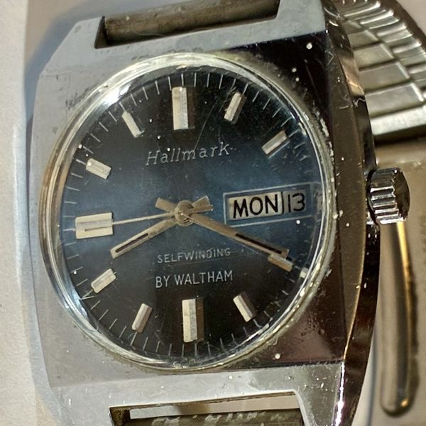 Hallmark By Waltham Mens Self Winding Vintage Watch Runs. | WatchCharts ...