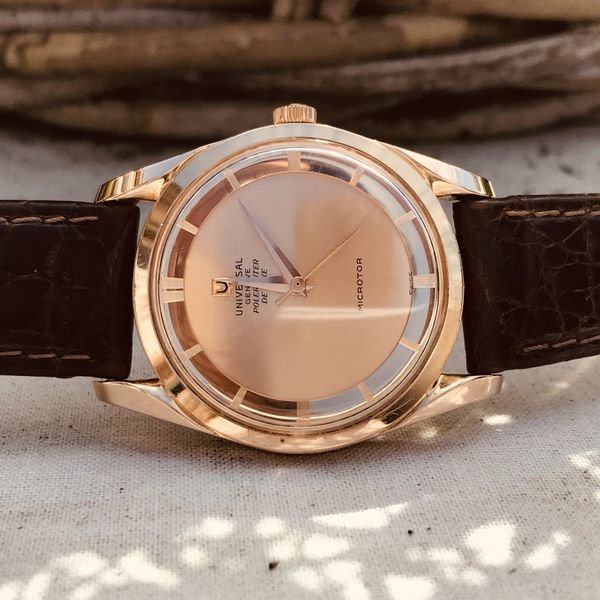 SOLD 18k pink gold Universal Polerouter De Luxe | WatchCharts