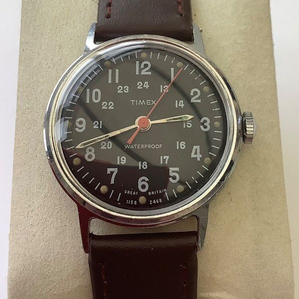 VINTAGE TIMEX 1968 MECHANICAL SPRITE MILITARY STYLE WATCH,WORKING ...