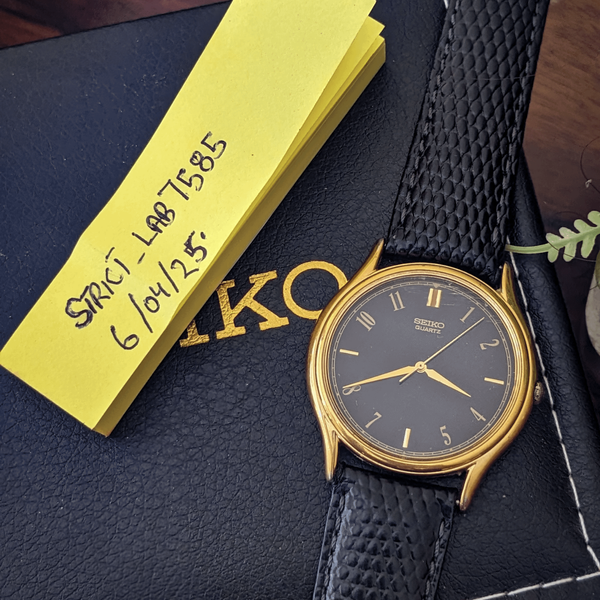 [wts] 1990's Vintage Seiko Black Dial watch with Gold plated Case | 5y31-8a20 | price 96 ...