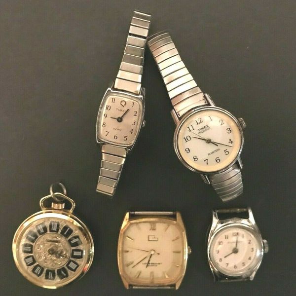 Vintage Louis Bernet, Timex, Hawthorne Wrist Watch Lot Refurbish/Use ...