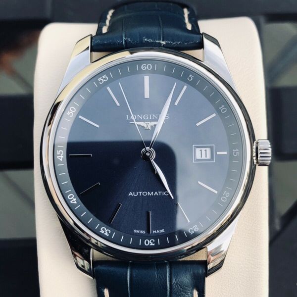 Longines Master Automatic Blue Dial Blue Leather Men's Watch L27934920 ...