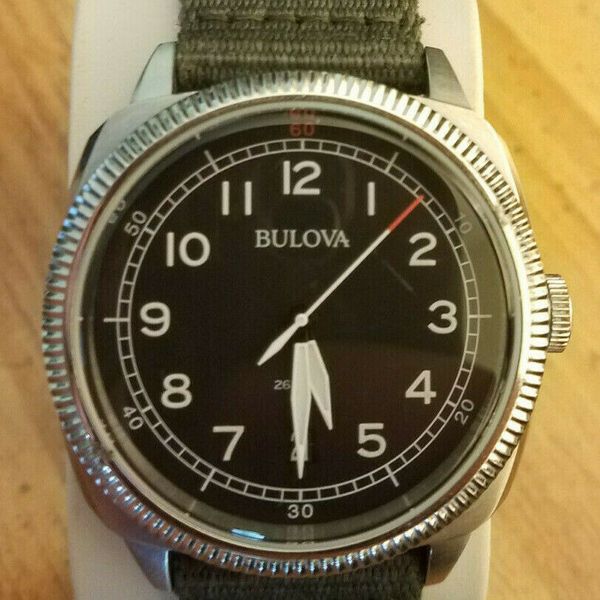 Bulova Men's 96B229 Military Collection UHF Quartz Green Strap 42mm ...