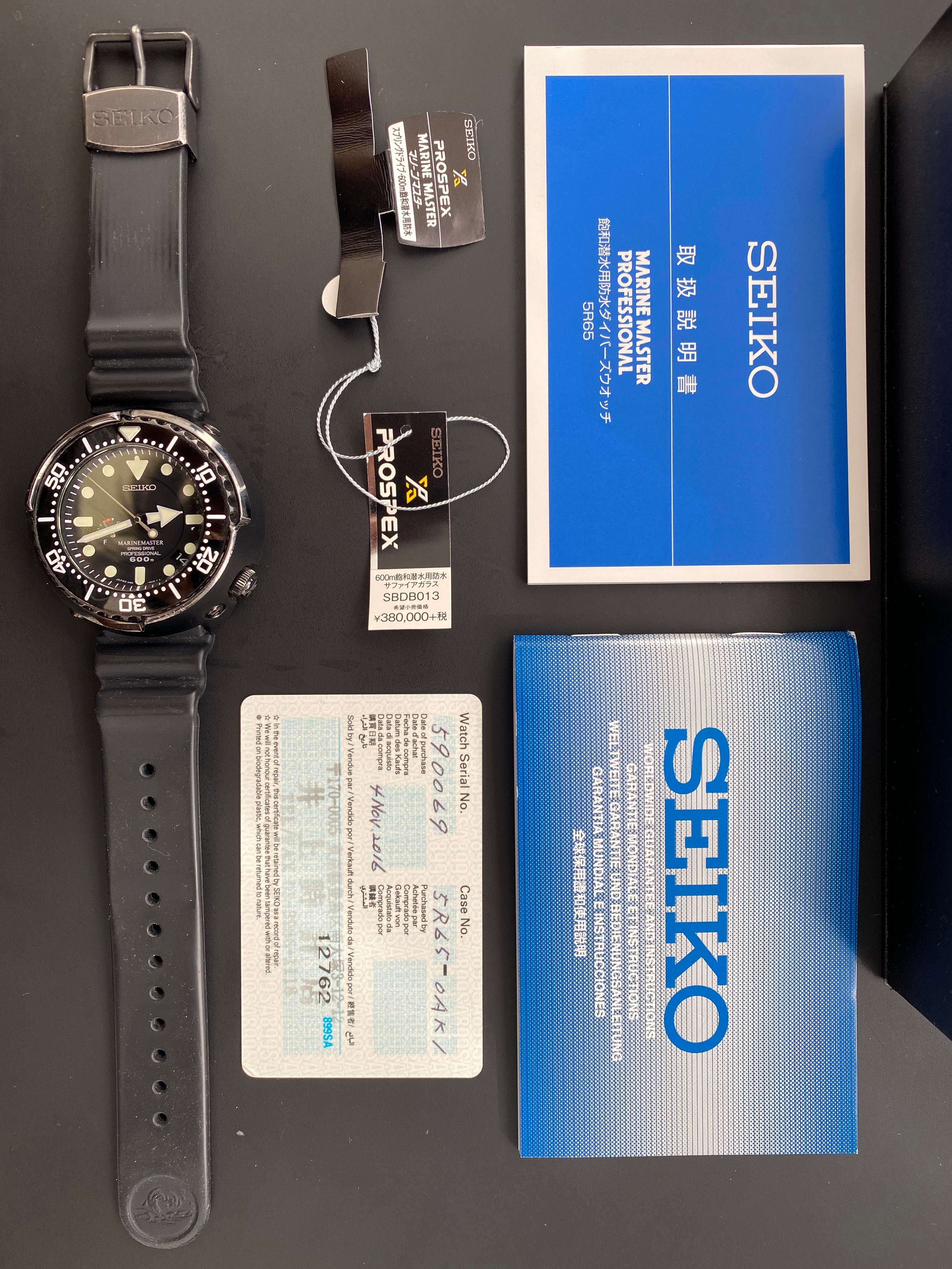 [WTS] SEIKO SBDB013 Marinemaster Professional 600M Diver Spring Drive ...