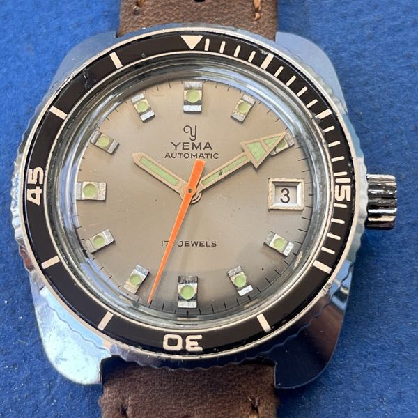 Vintage 1970s Yema automatic dive watch, 36mm case | WatchCharts ...