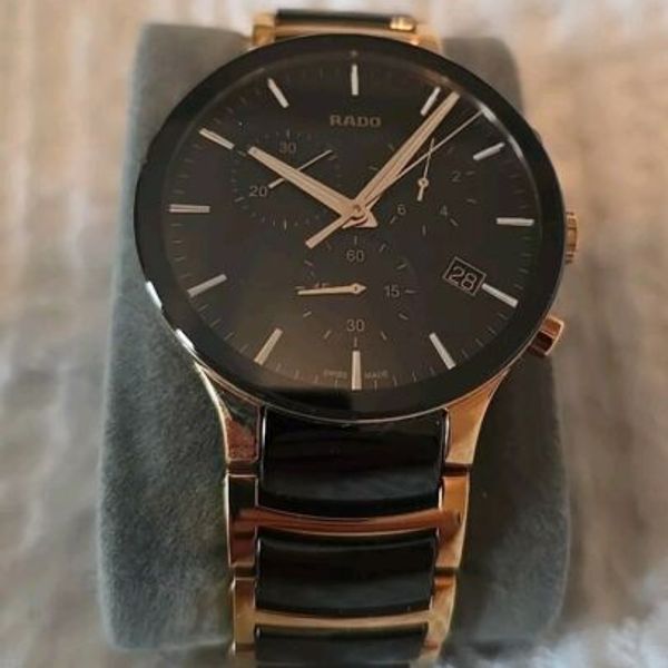 Rado Centrix Chronograph High Tech Ceramic Black Dial Men's Watch ...