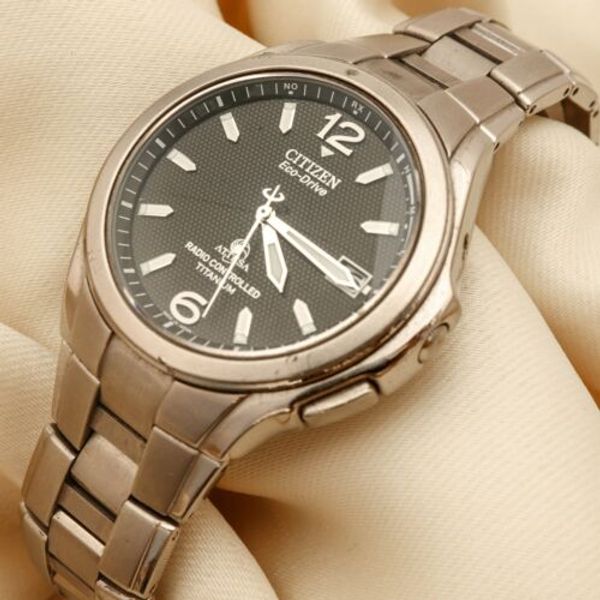 CITIZEN ATTESA Eco-Drive Radio Controlled Titanium H410-T003788 Solar ...