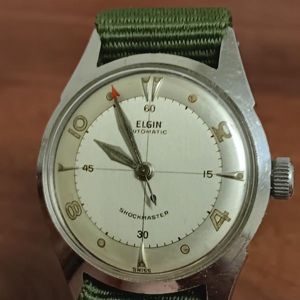 Vintage Swiss Elgin 17J Automatic Shockmaster Mens Watch | WatchCharts ...
