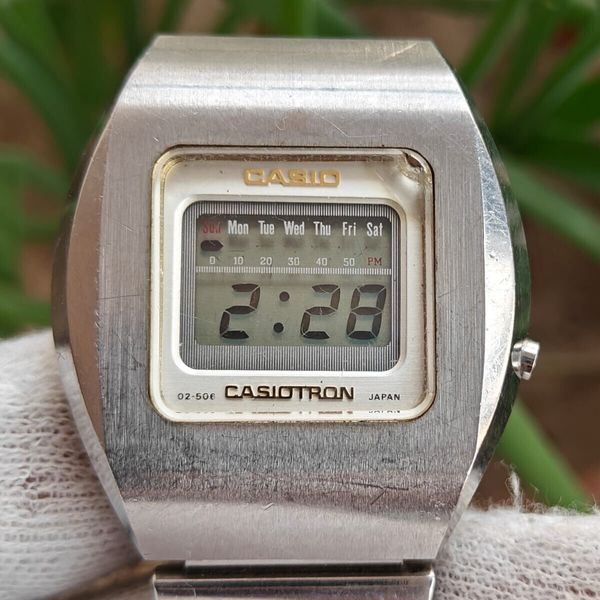 Casio Casiotron 02-502 Liquid Crystal Digital Vintage Quartz Men's Wristwatch | WatchCharts ...