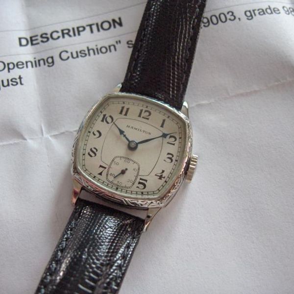 F/S Vintage Hamilton Cushion | WatchCharts Marketplace