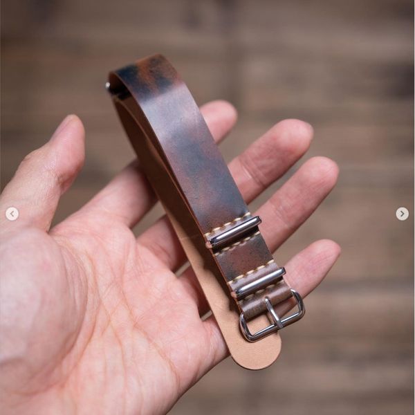 [WTS] 20mm Marbled Horween Shell Cordovan Nato | WatchCharts