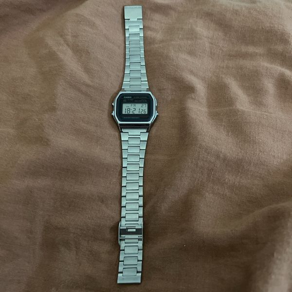 CASIO A158W Digital Watch 593 - Stainless Steel | WatchCharts Marketplace