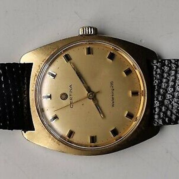 MENS VINTAGE CERTINA WATERKING 215 GOLD PLATED SWISS MADE WATCH SPARES OR REPAIR | WatchCharts ...