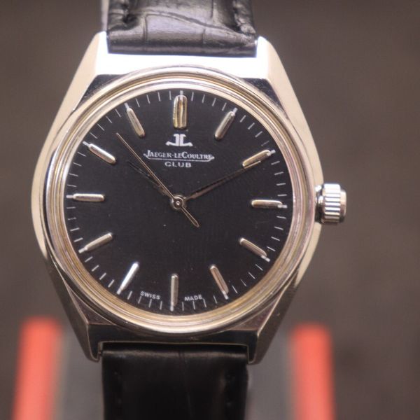 vintage jaeger-LeCoultre Club 17 jewels manual winding red dial men's ...
