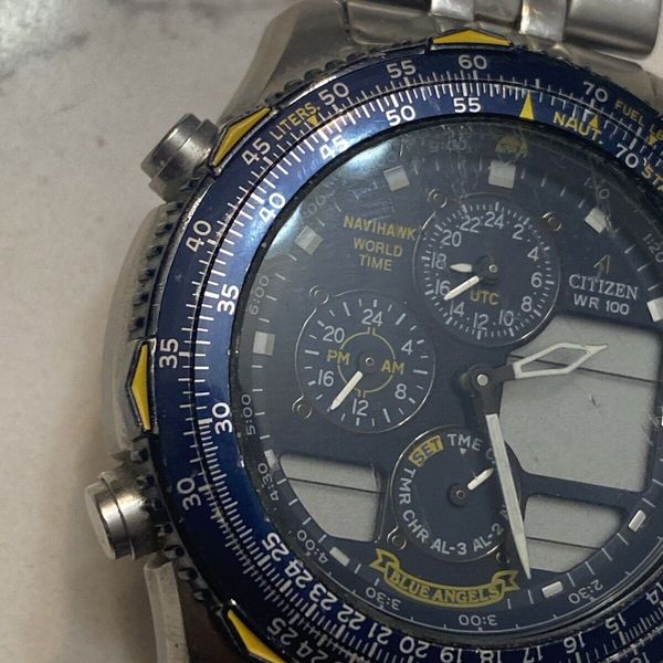 Citizen Blue Angels Men's Chronograph Day Date Analog Digital Watch ...