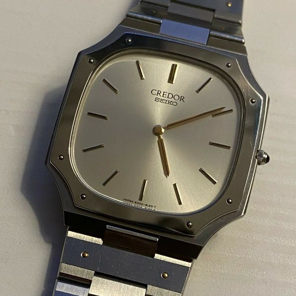 Seiko Credor 9300-5070 - Ultrathin (4mm) Integrated Bracelet Watch (NO ...