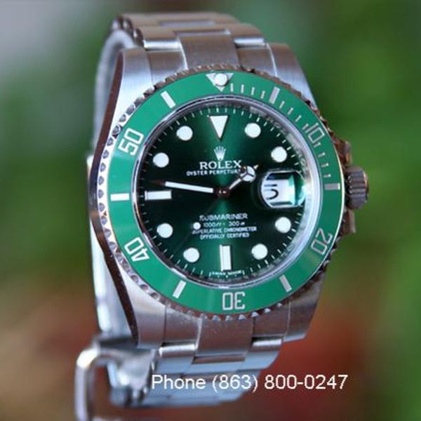 FS Rolex Submariner Green Dial & Bezel "HULK" 116610V GREAT PRICE ...