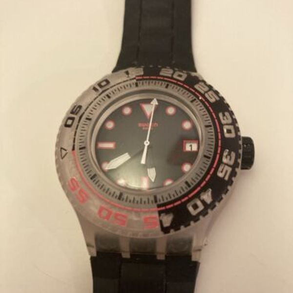 Swatch Diving Watch Black, Swiss, Quartz Movement | WatchCharts Marketplace