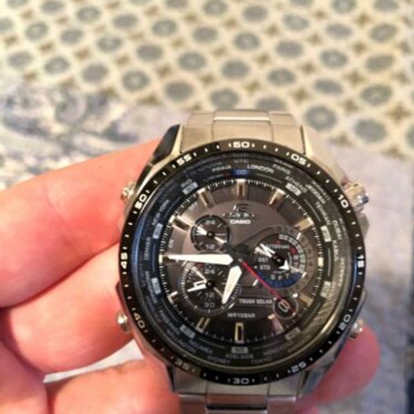 Casio Edifice Tough Solar Chrono World Time Eqs-500db-1a1 Eqs500db-1a1 ...