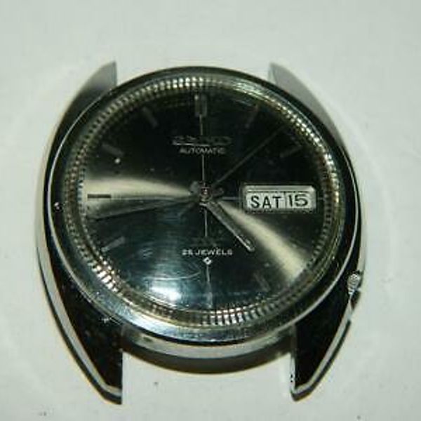 VINTAGE SEIKO DX 6106-6000 25 JEWEL AUTOMATIC DAY DATE MEN'S WRISTWATCH ...